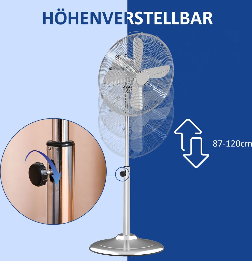 HOMCOM 120 cm Standventilator, Ventilator, | Kaufland.de