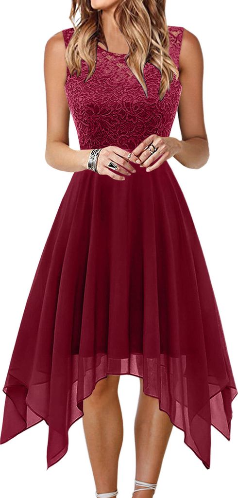 Damen Einfarbig Ausgehöhlt Abendkleider Party | Kaufland.de