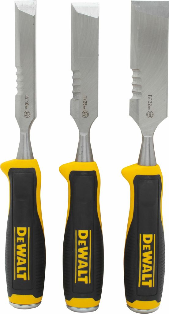 DeWalt Stechbeitel, Beitel, Schnitzbeitel, 3 teilig,