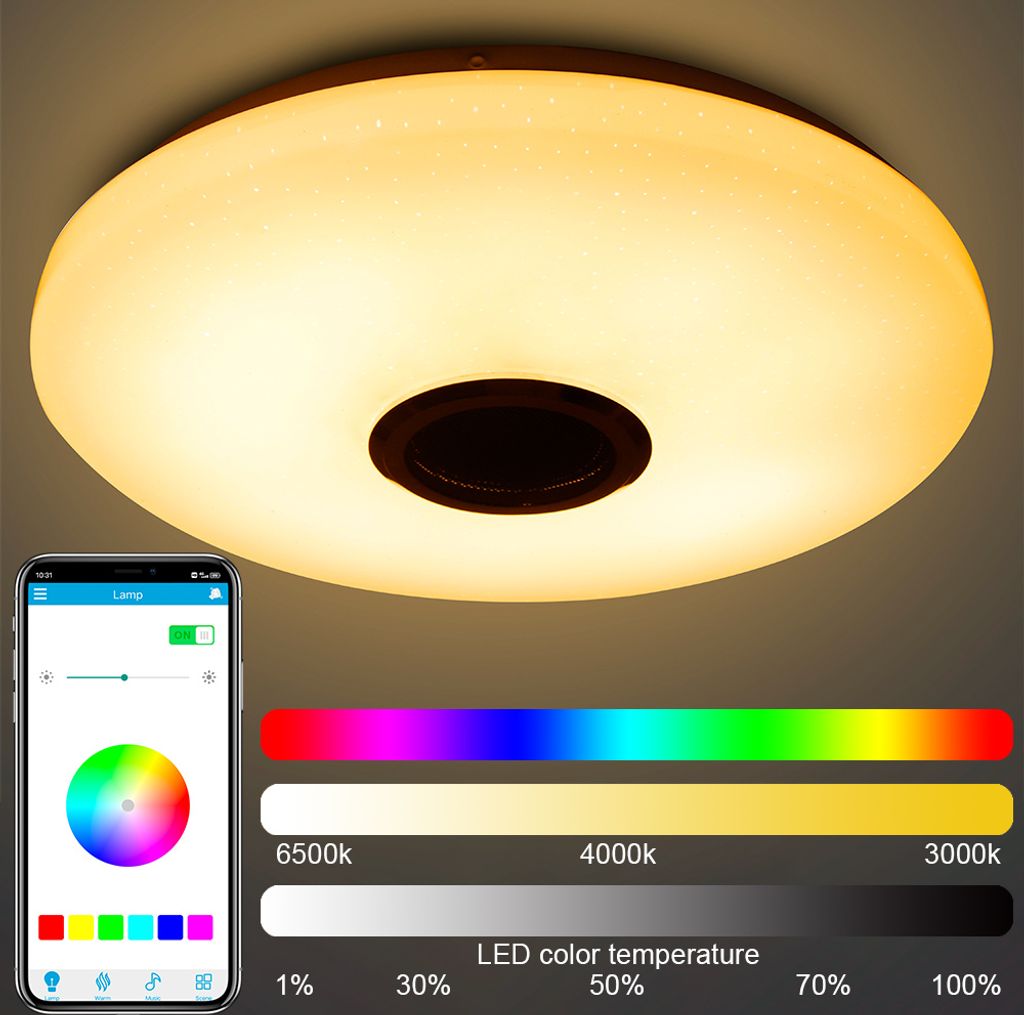 36W LED Musik Deckenleuchte RGBW Dimmbar | Kaufland.de