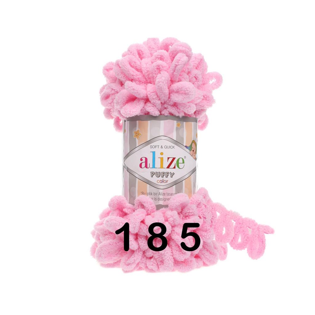 Alize Puffy (100g/9m) 185 pink Vlna