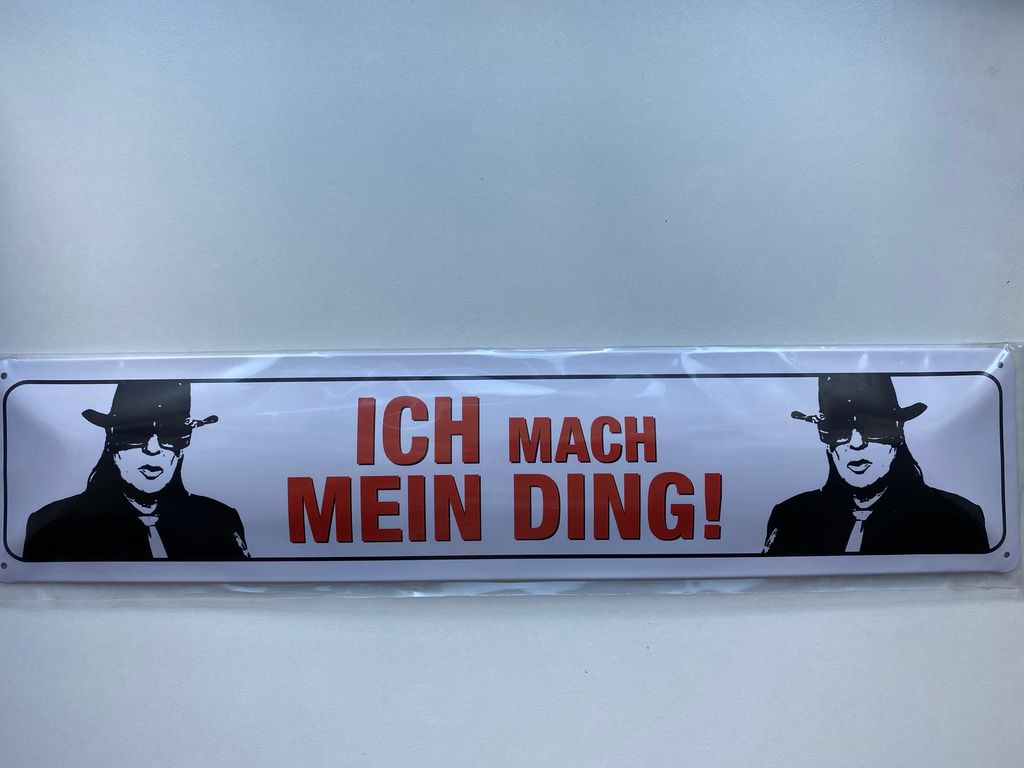 Udo Lindenberg, Ich mach mein Ding, Blechschild,