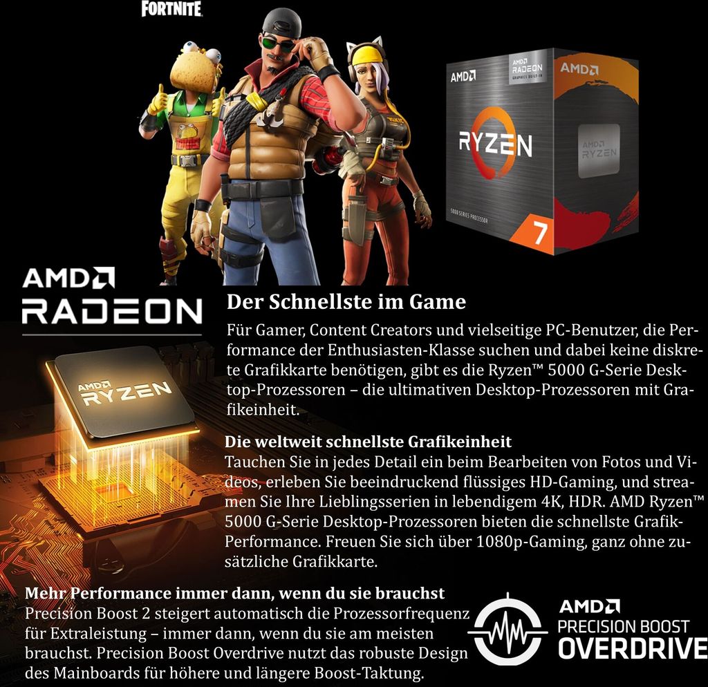 Gamer PC Komplett Set AMD Ryzen 7 5700 8x 4.6 | Kaufland.de