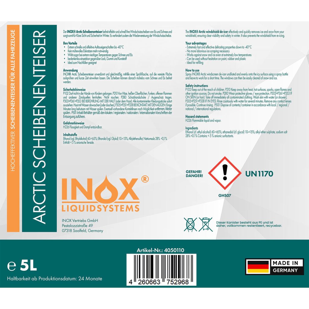 INOX® 2x5L Scheiben Enteiser Auto - | Kaufland.de