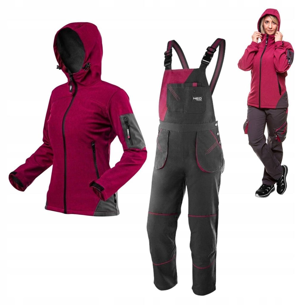 NEO TOOLS Damen Arbeitslatzhose oder Set mit Jacke und