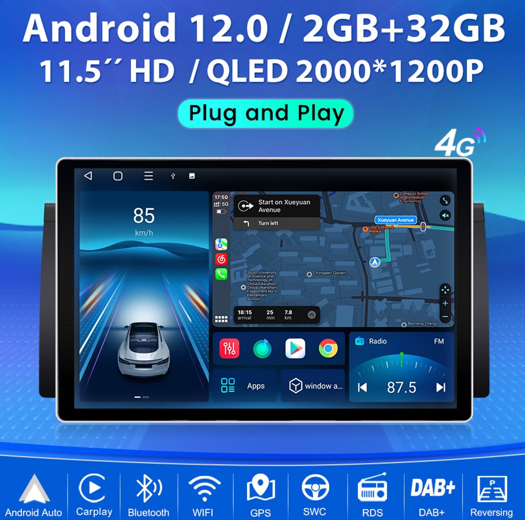 11,5'' 2+32G 8kern 4G SIM GPS navi Für BMW 5 | Kaufland.cz