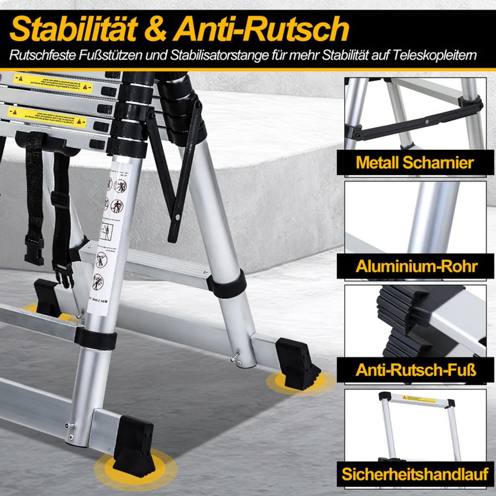 TolleTour Teleskopleiter Ausziehleiter | Kaufland.de