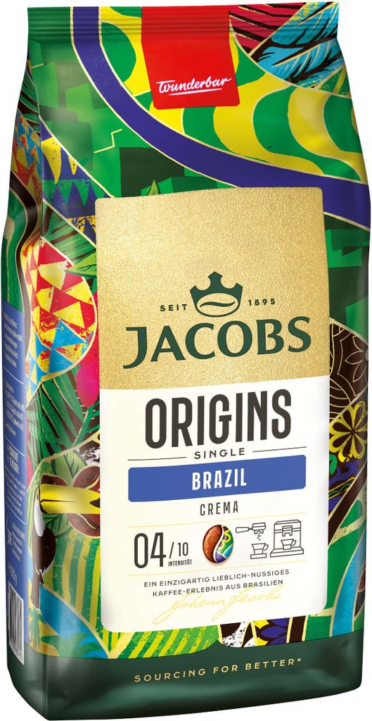 JACOBS Kaffeebohnen Origins Brazil geröste | Kaufland.de