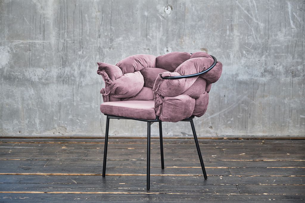 KAWOLA Stuhl Designstuhl Velvet MONTY rosa | Kaufland.de
