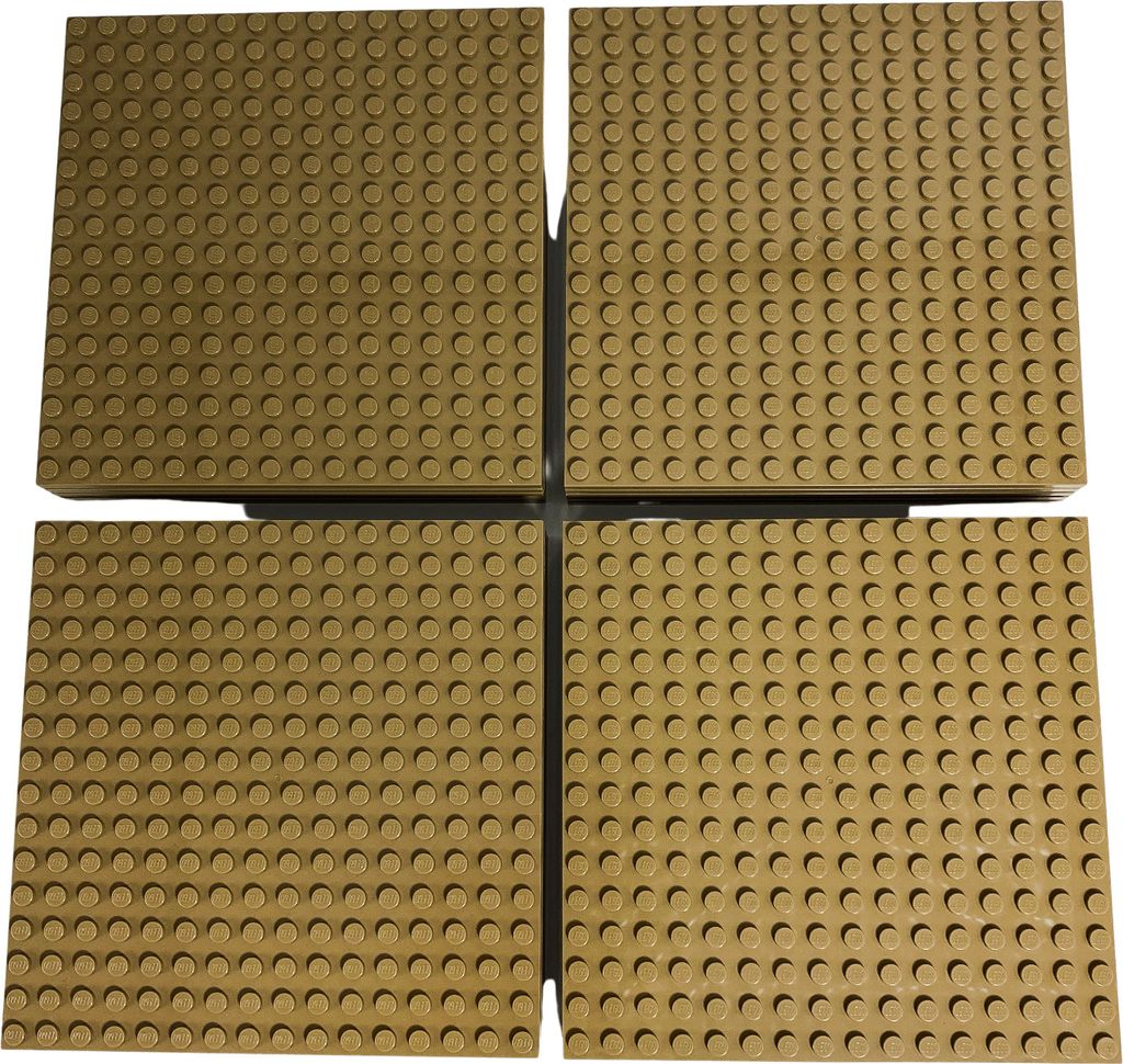 4x LEGO stavebnica 16x16, tmavo béžová LEGO®
