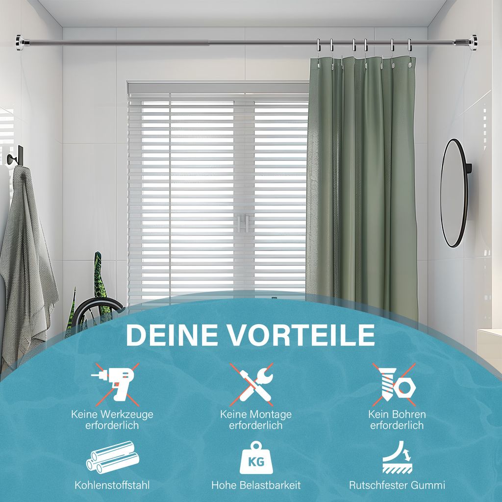 Schöne Gardinenstange Ohne Bohren Dänisches Bettenlager Fotos