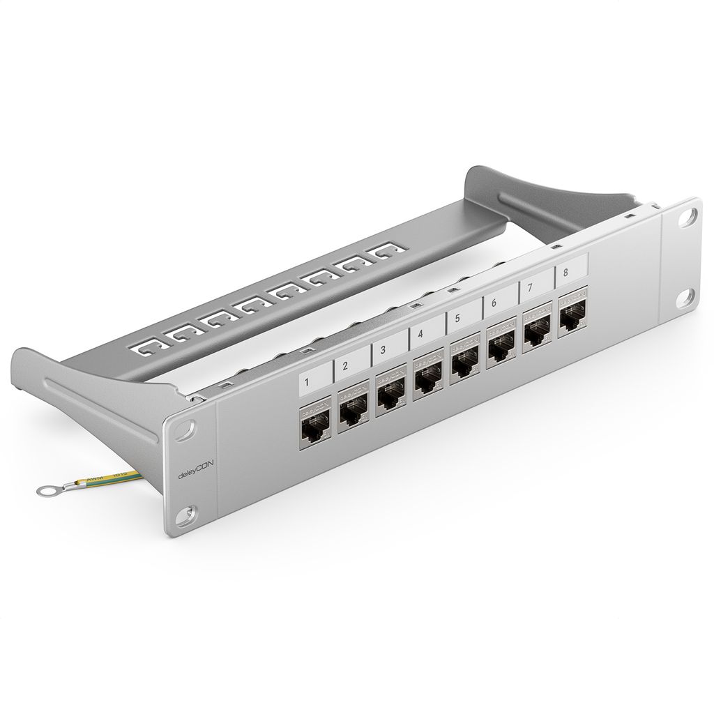 deleyCON 8 Port Patchpanel Set Patchfeld | Kaufland.de
