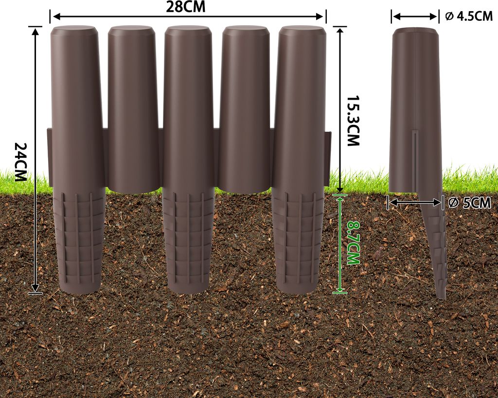 UISEBRT 2,8 m obruba trávníku Palisáda | Kaufland.cz