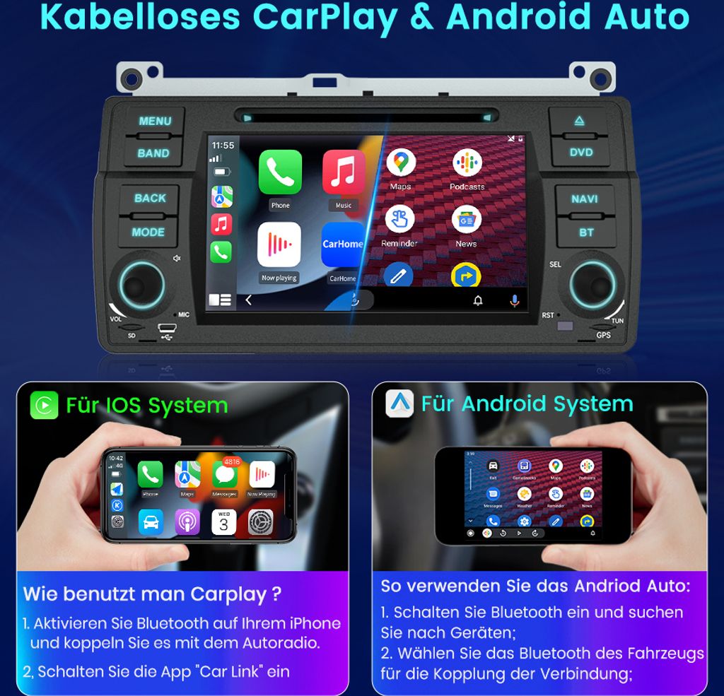 Carplay Für BMW E46 3er 318 320 325 | Kaufland.de