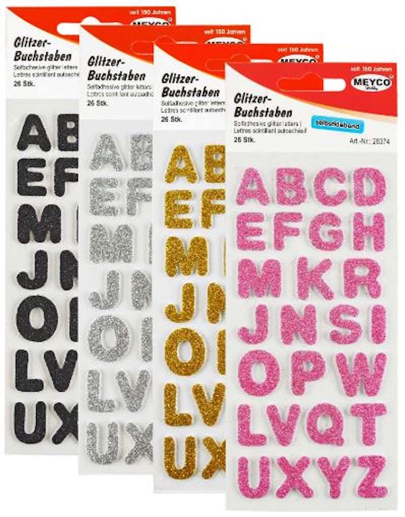 ABC-Sticker; glitter 2mm stark / 2 cm hoch 1 | Kaufland.de