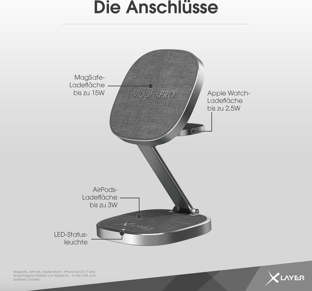 Xlayer 3 v 1 nabíjecí stanice Apple Wireless | Kaufland.cz