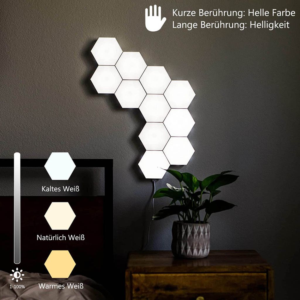Gaming Led Deko Wandleuchte, RGB Hexagon | Kaufland.de