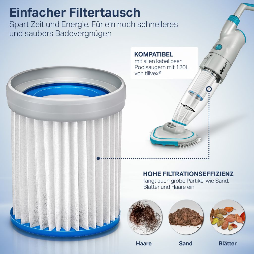 tillvex Ersatzfilter für Poolsauger bis zu 25 | Kaufland.de