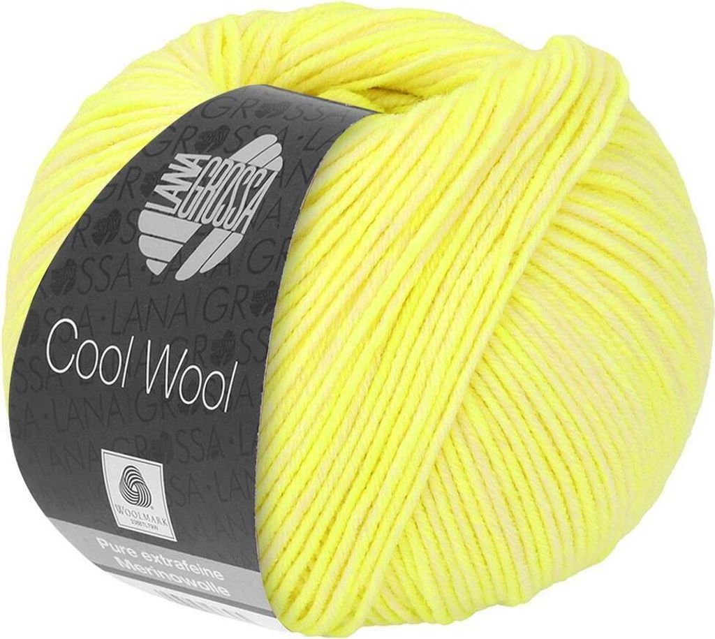 Lana Grossa - Cool Wool Neon 6521 neongelb zartgelb Wolle