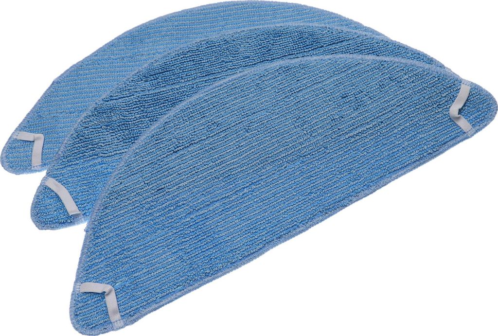 vhbw 3x Wischtuch kompatibel mit Ecovacs Deebot U2 Pro, U2