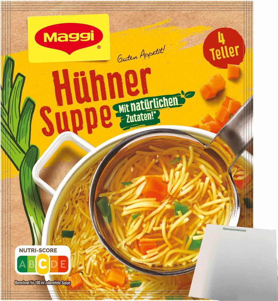 Maggi Guten Appetit Hühner Suppe mit Nudeln (1x60g Tüte