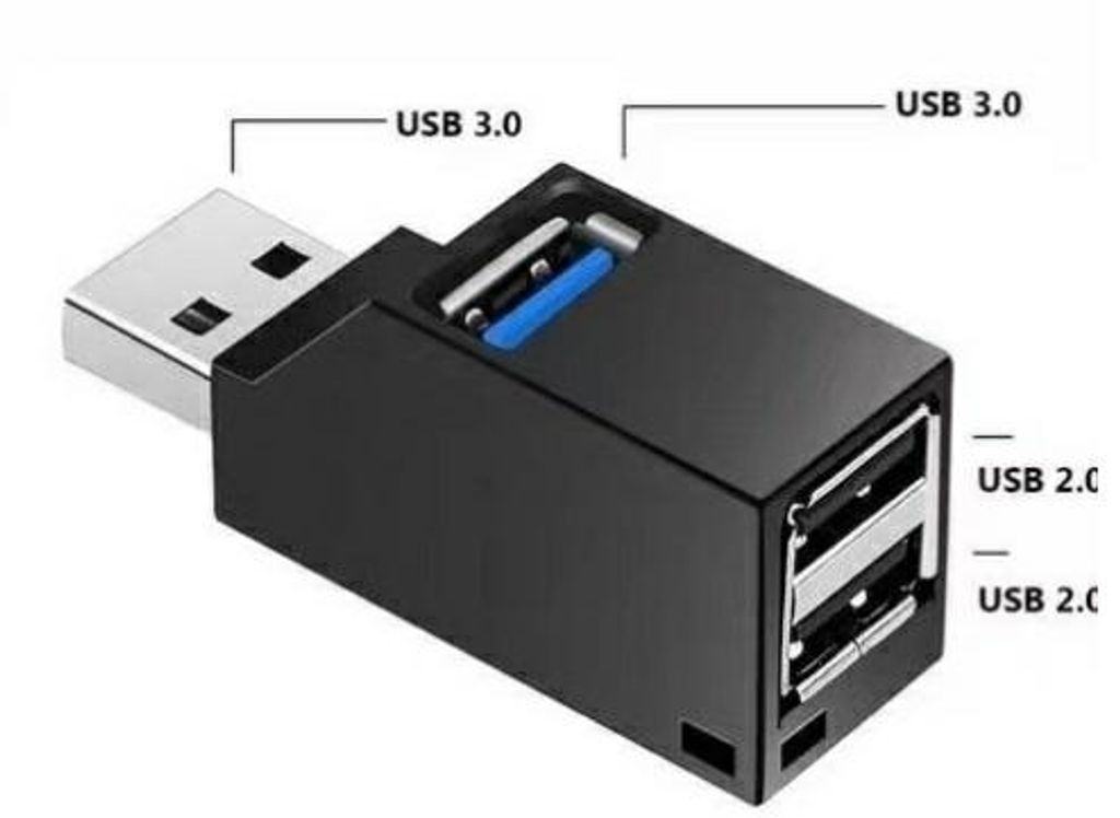 APT AK337 USB Hub 3.0, 3 porty čierny Huby