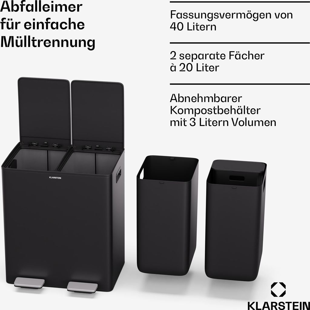 Klarstein EcoVista Mülleimer - 40L | Kaufland.de