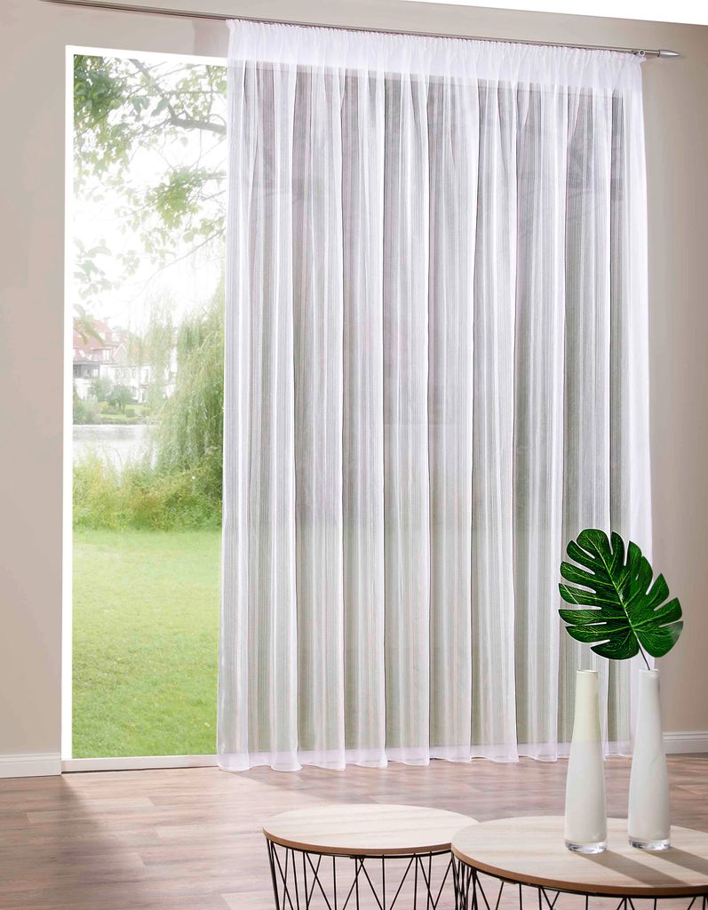 Gardinen Stores »Flora« mit Streifen Voile transparent