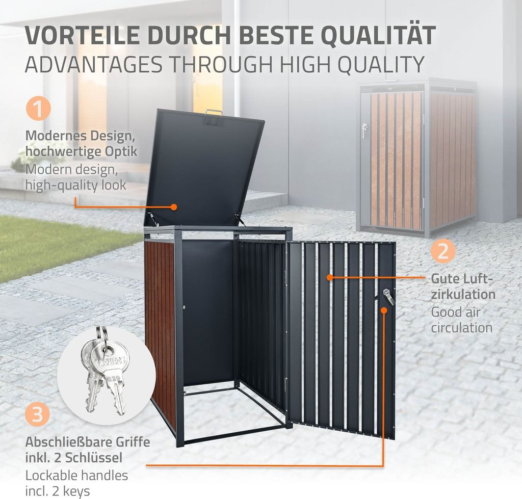 ML-Design Mülltonnenbox für 3 Tonnen 240L | Kaufland.de