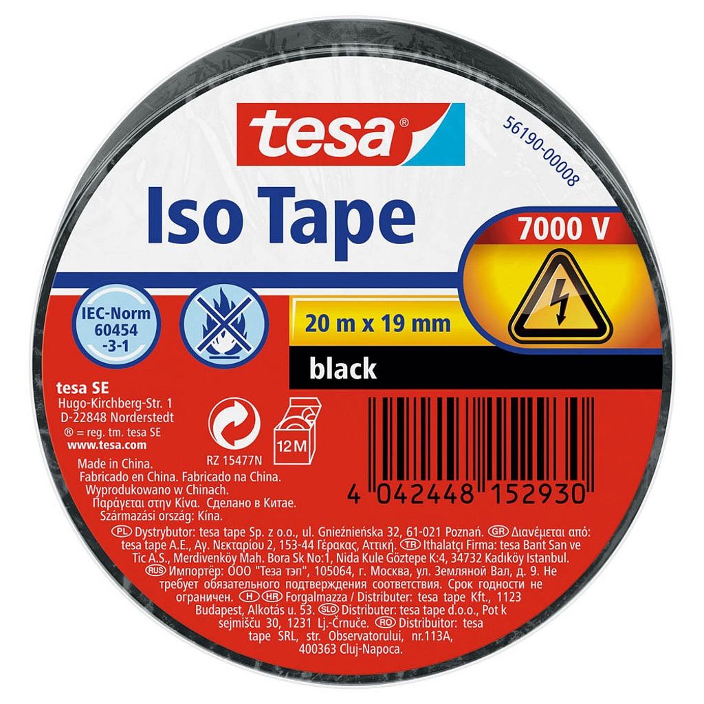 tesa® Isolierband 56190 Iso Tape schwarz 19mm | Kaufland.de