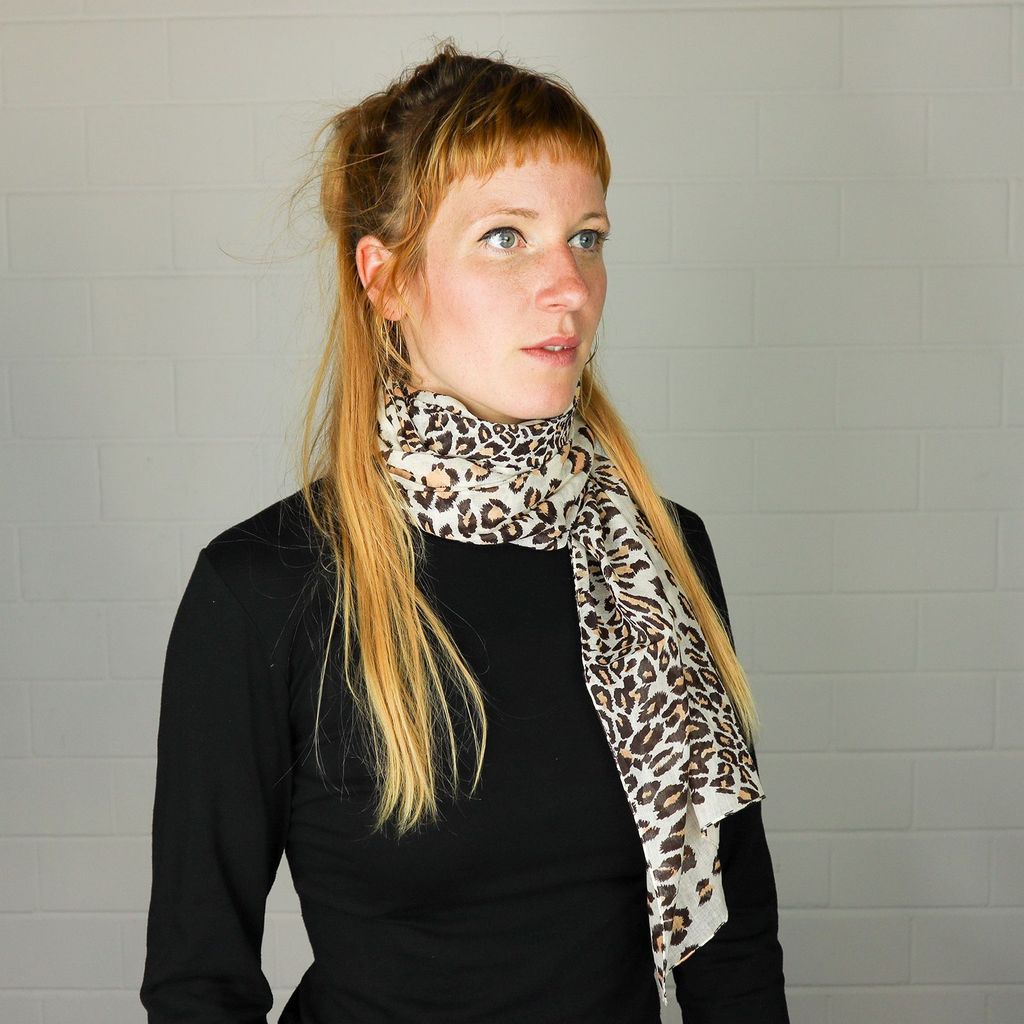 Schal - Leopard Muster 2 beige - schwarz - | Kaufland.de