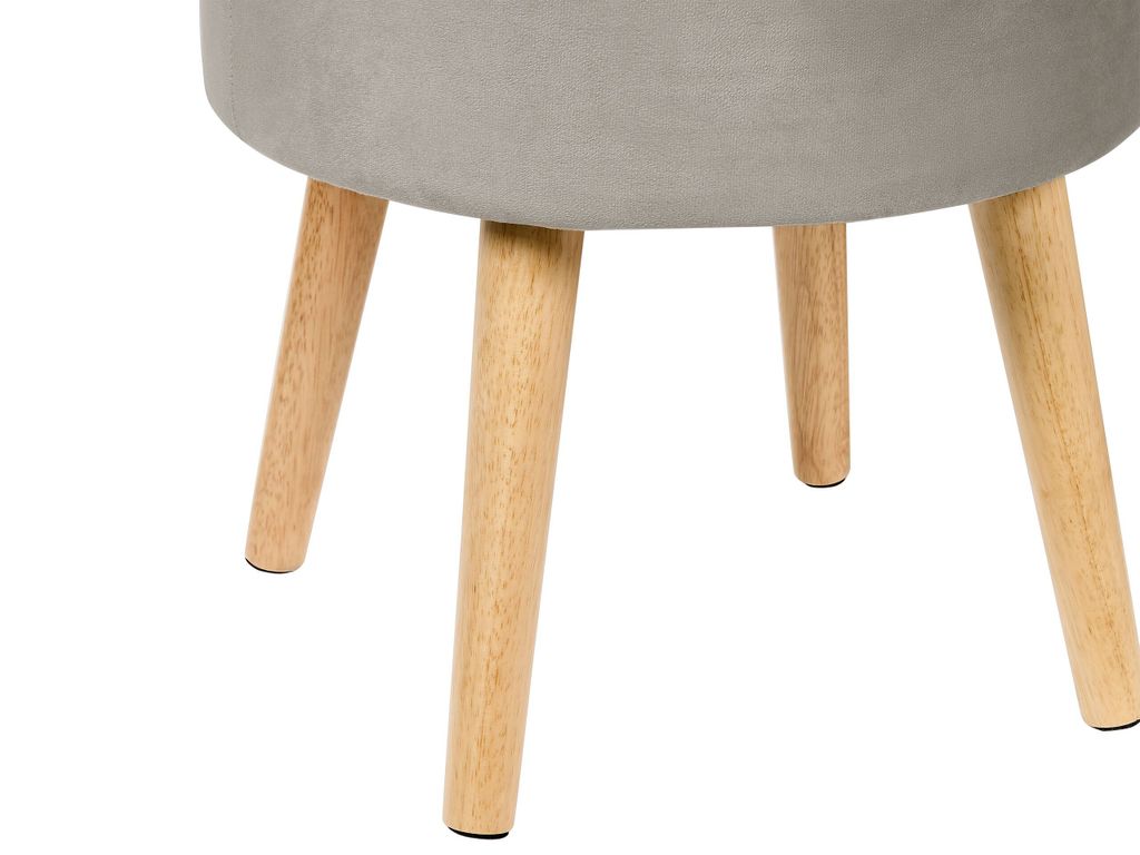 BELIANI Hocker Grau aus Samt / Holz mit | Kaufland.de