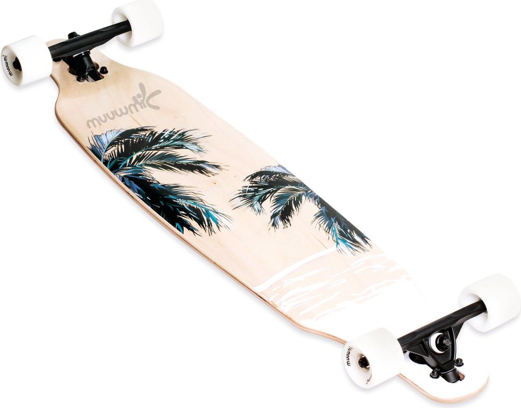 longboard Beach 97 x 23 cm dřevo béžová/černá Longboardy