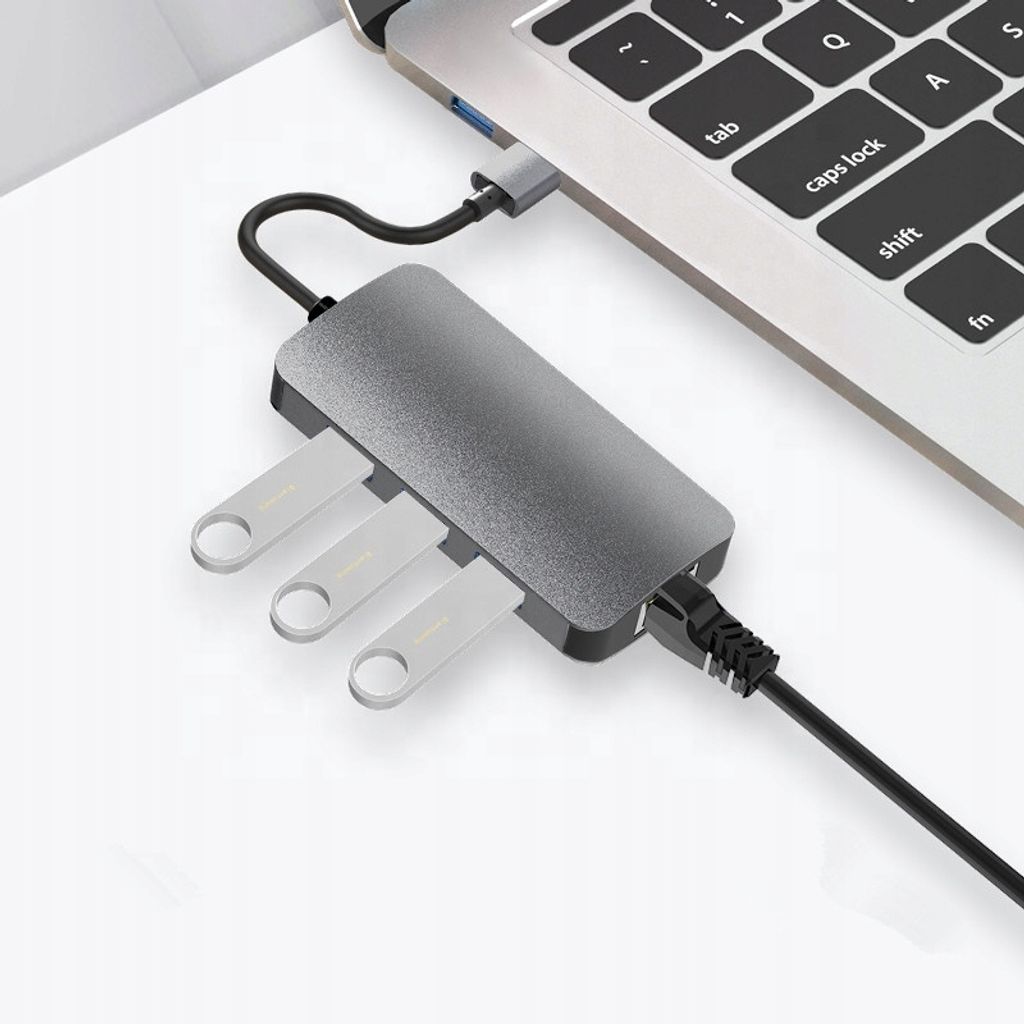 rozbočovač 4 v 1 Type-C na 3x USB 3.0 / LAN | Kaufland.cz