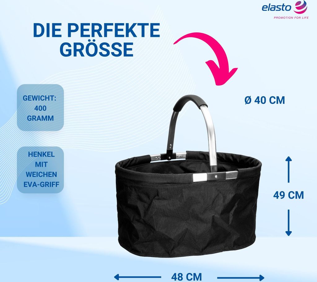 Einkaufskorb "Silandre" schwarz Faltbarer | Kaufland.de