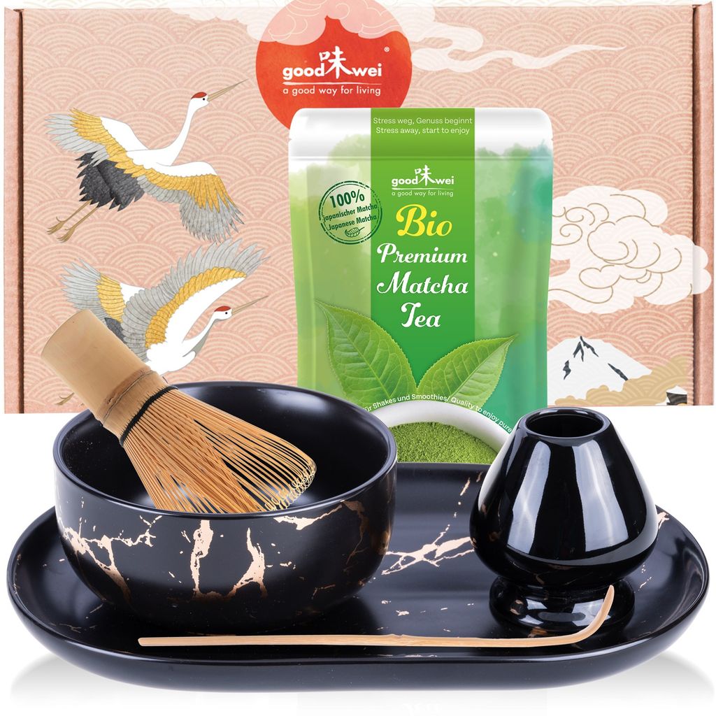 Kompletní sada Matcha "Black Marmor" s 30 g | Kaufland.cz