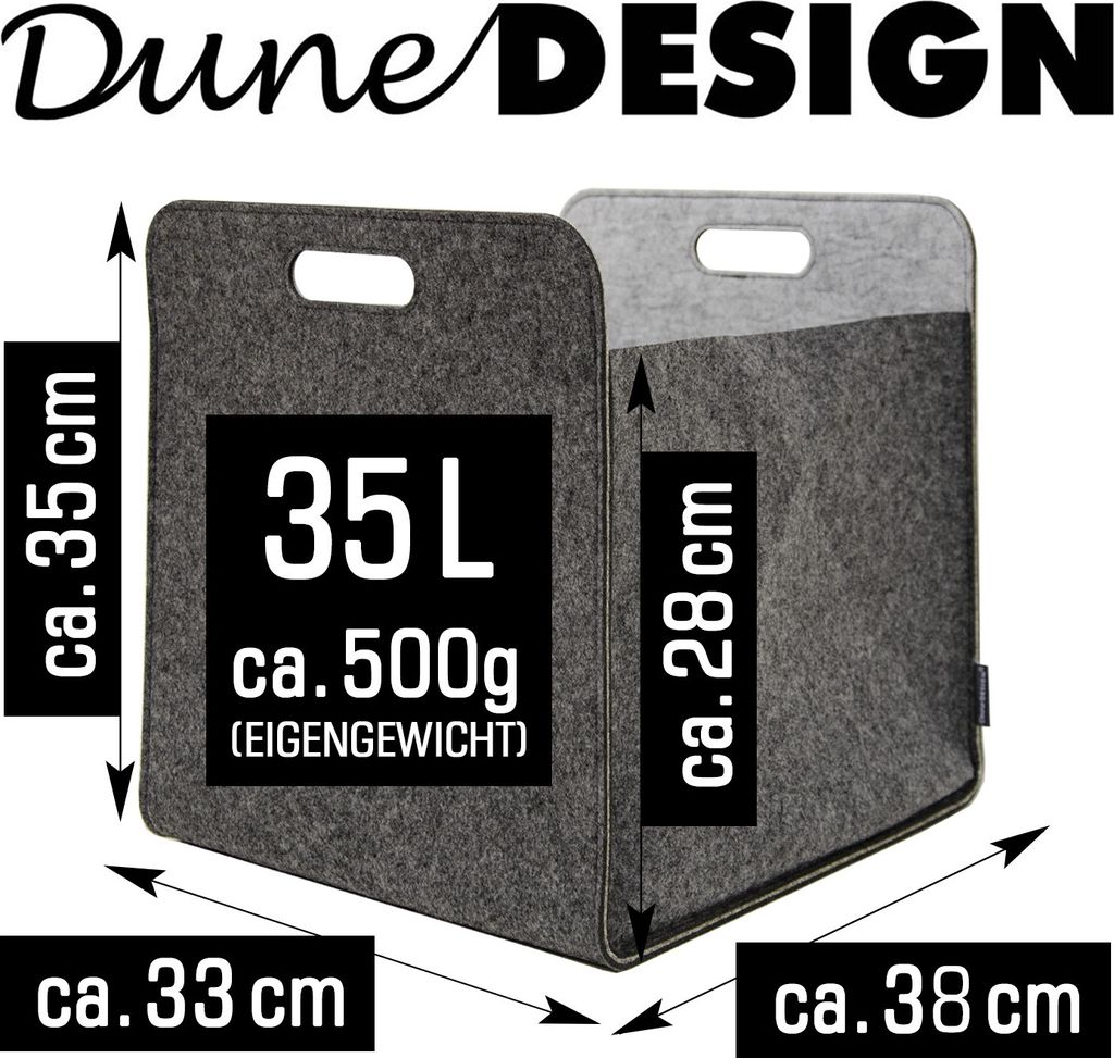 Úložný box sada 4 kostek z plsti šedé barvy | Kaufland.cz