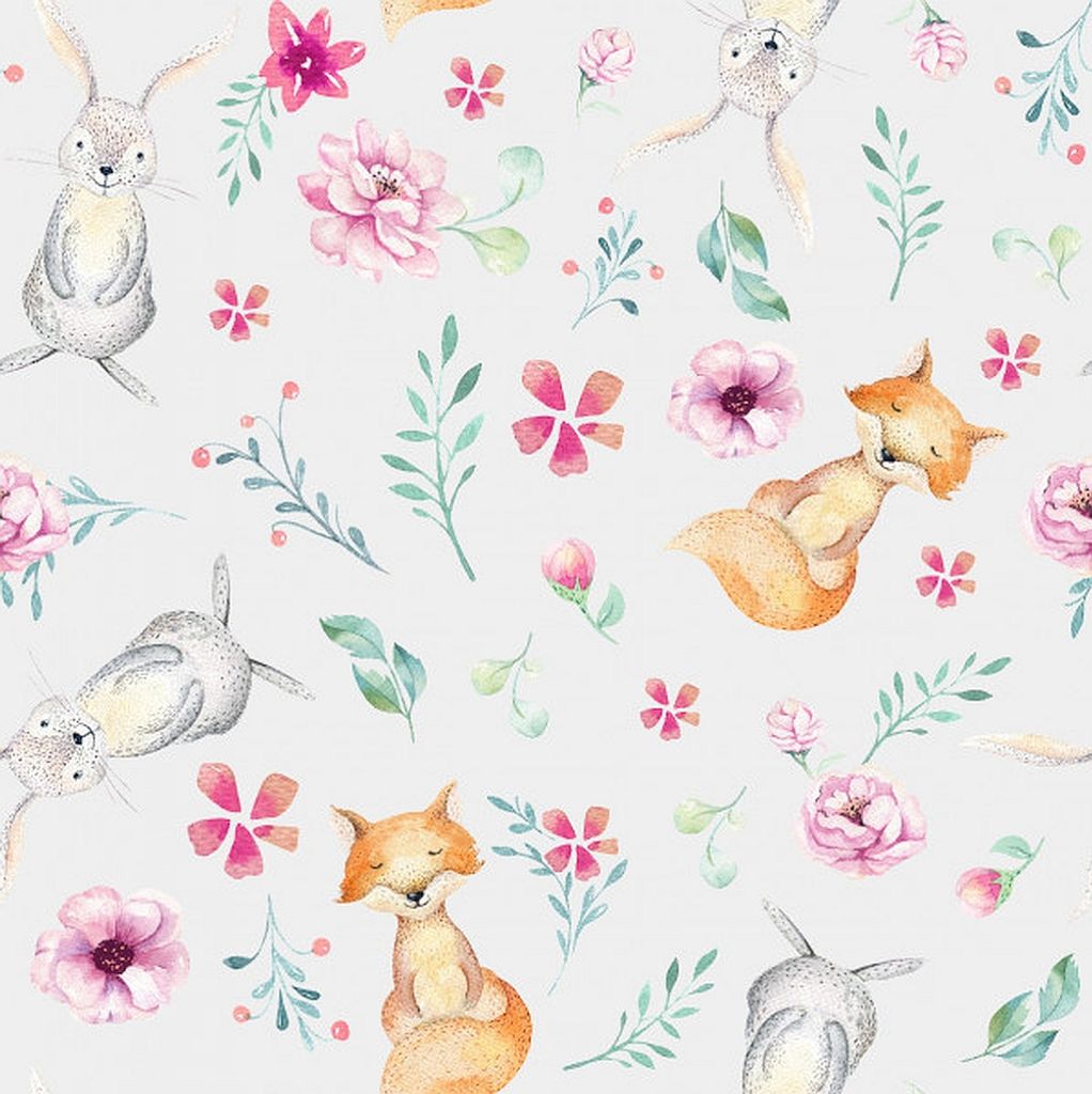 French Terry, Sweat Stoff Eichhörnchen Hase | Kaufland.de