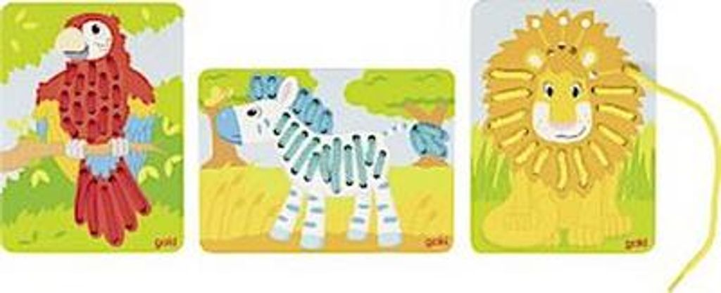 Navlékací hra papoušek, lev, zebra | Kaufland.cz