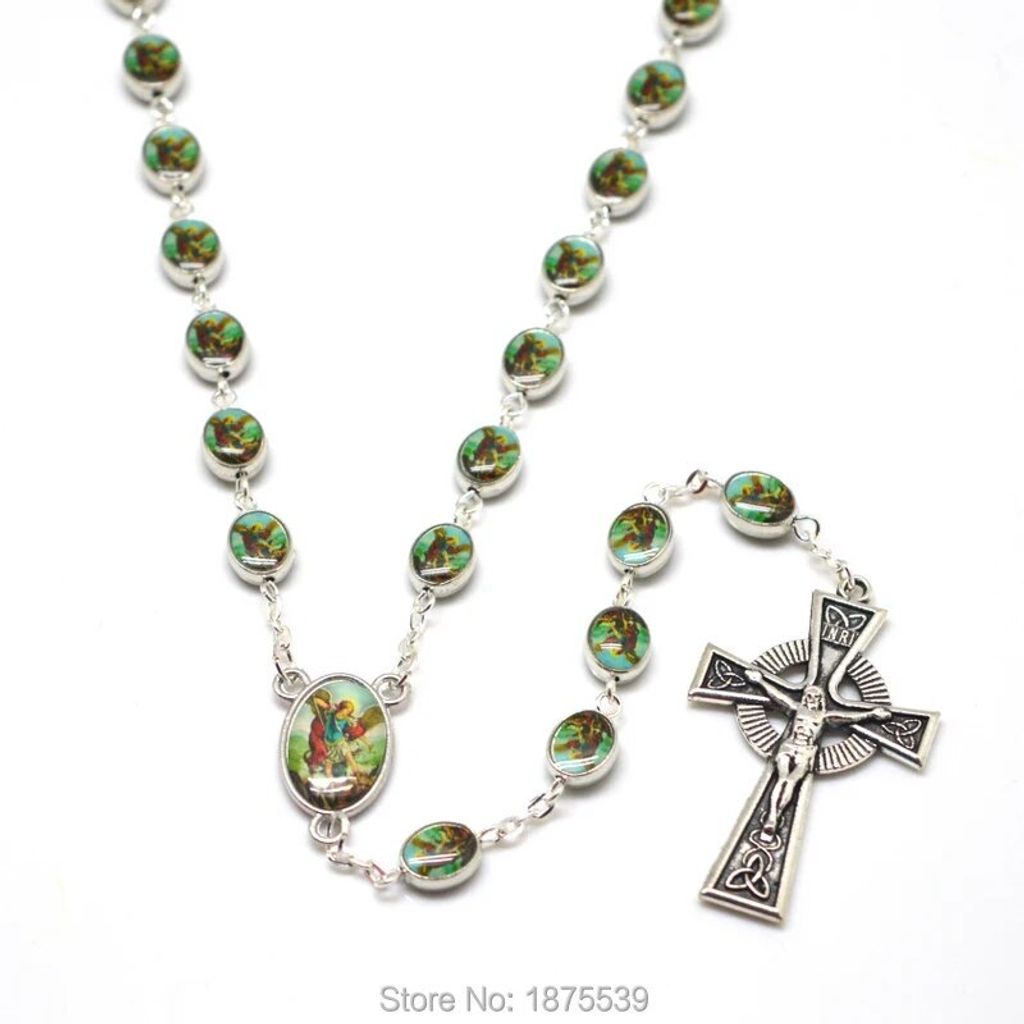 St Michael Oval Alloy Bead Rosenkranz | Kaufland.de