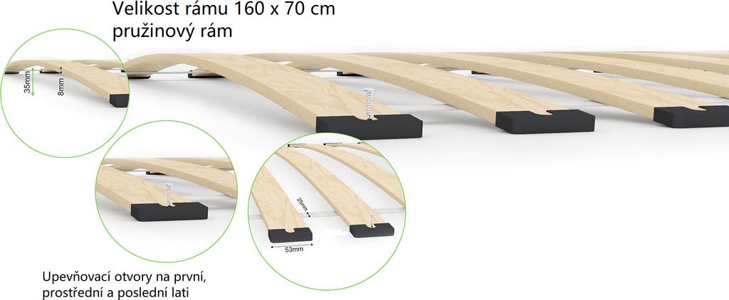 e-stelaze Lamelový rošt 70 x 160 cm | Kaufland.cz