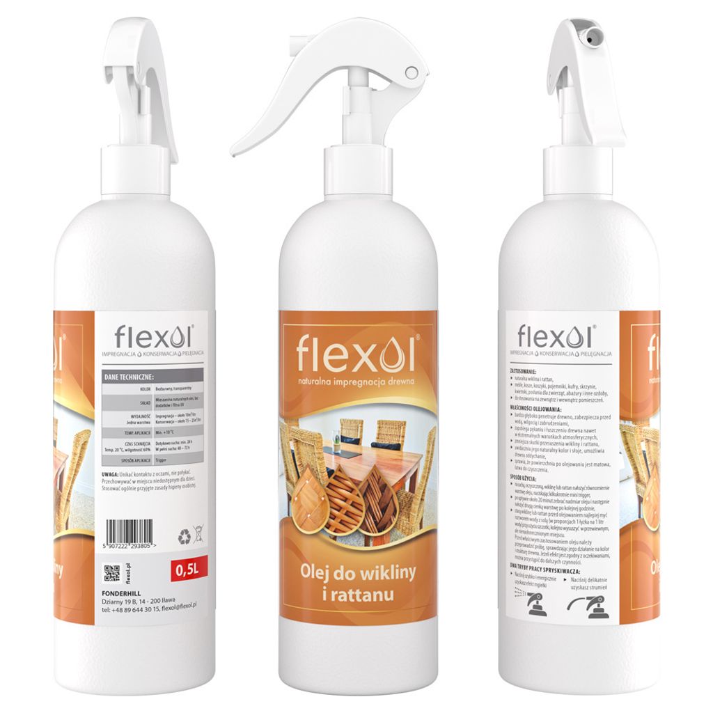 Olej na prútie a ratan 0,5 l | FLEXOL prírodná ochrana a