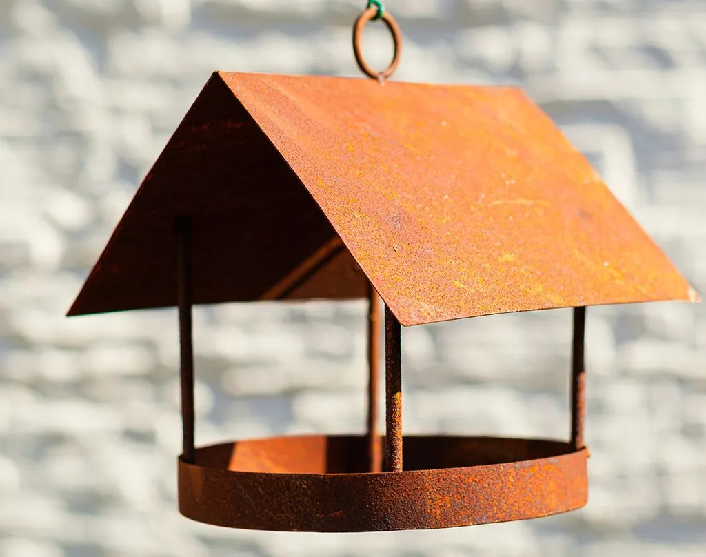 Edelrost Vogelhaus runde Form mit eckigem | Kaufland.de