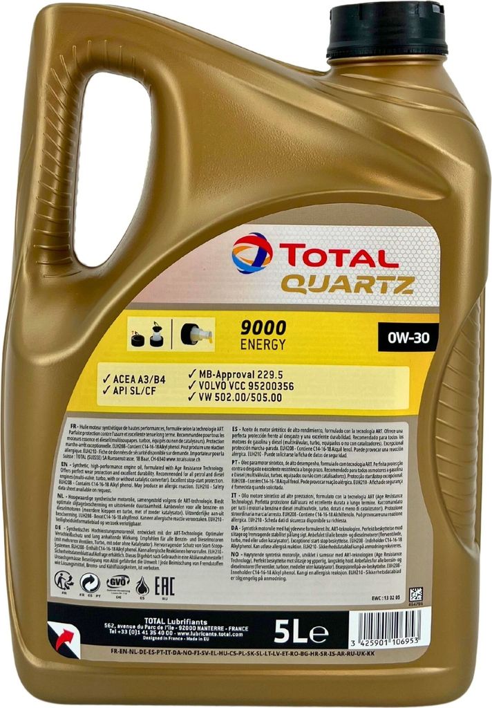 Total Quartz 9000 Energy 0w 30 Datenblatt