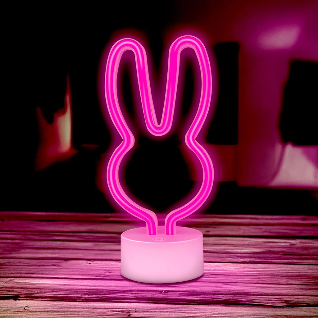 Forever Light Neon mit LED-Standfuß HASE rosa | Kaufland.de