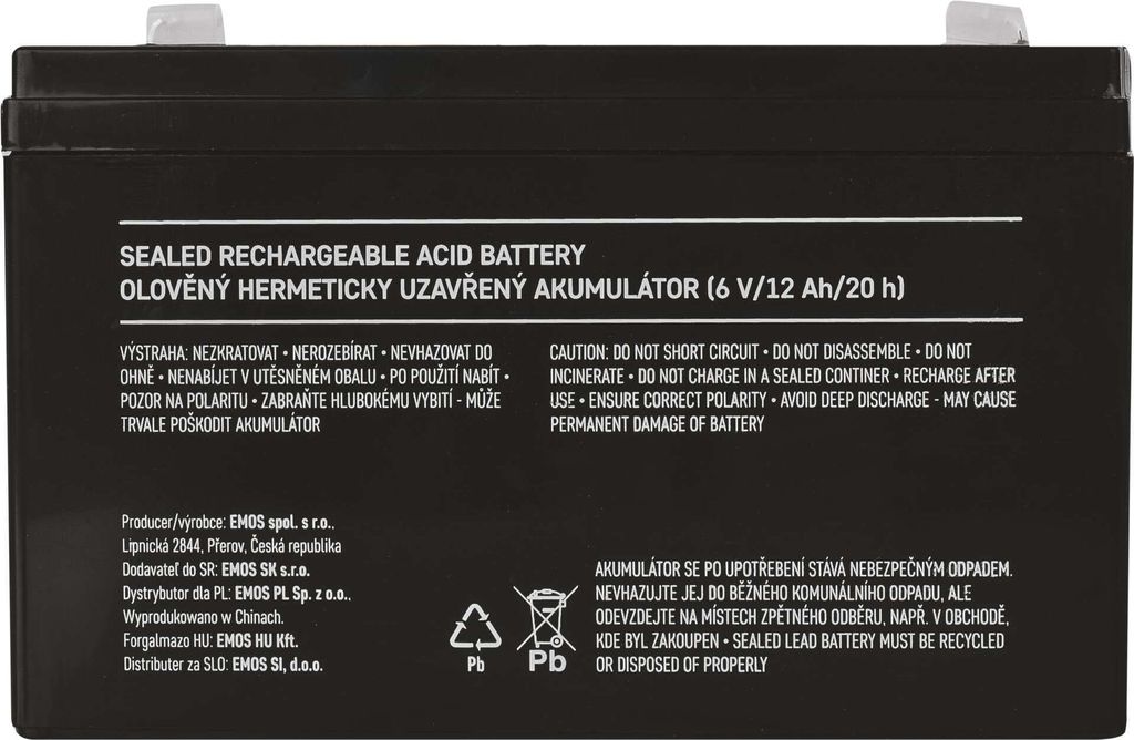 EMOS Wartungsfreier Bleiakku 6 V, 12 Ah, | Kaufland.de