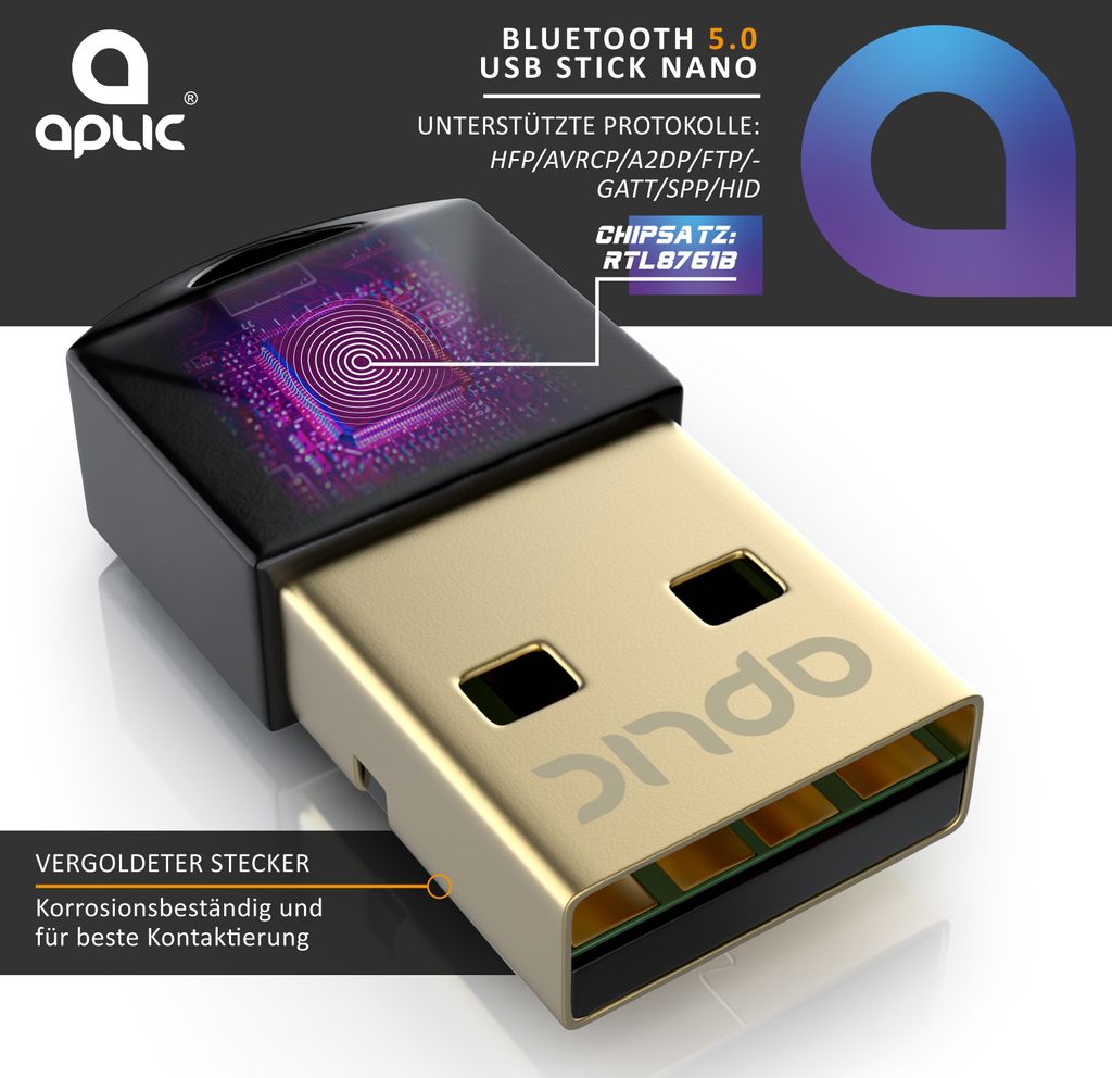 Aplic USB Bluetooth Stick Nano - BT V5.0 | Kaufland.cz