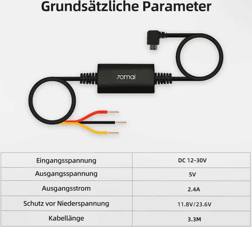 70mai Hardwire Kit UP02, für 70mai Dash Cam | Kaufland.de