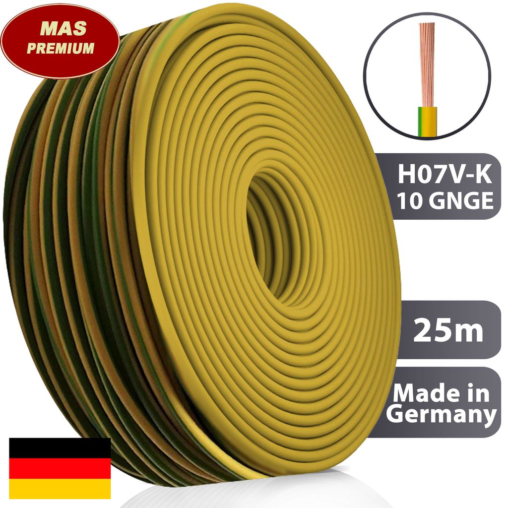 25m Aderleitung H07 V-K GNGE 1x10 mm² | Kaufland.de