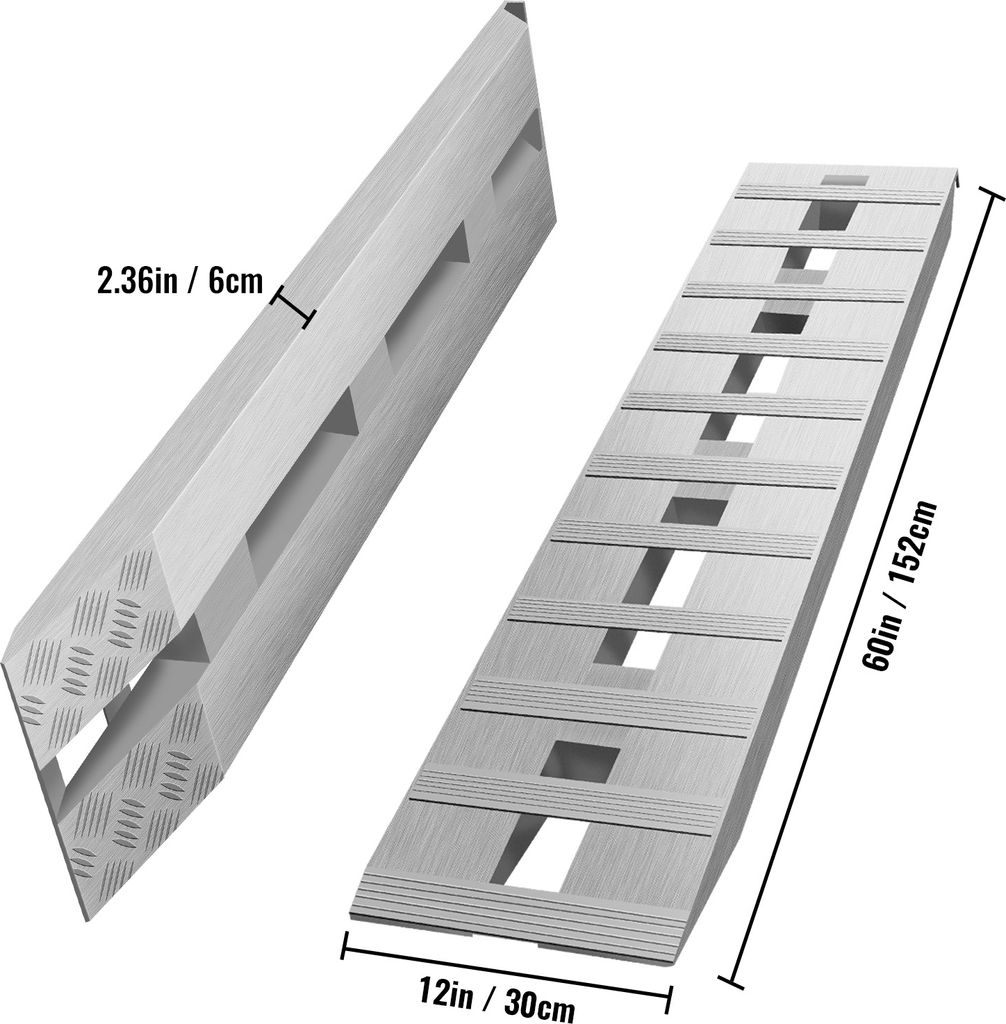 VEVOR 1520 x 305 mm Aluminiumrampen 2 Stk. | Kaufland.de